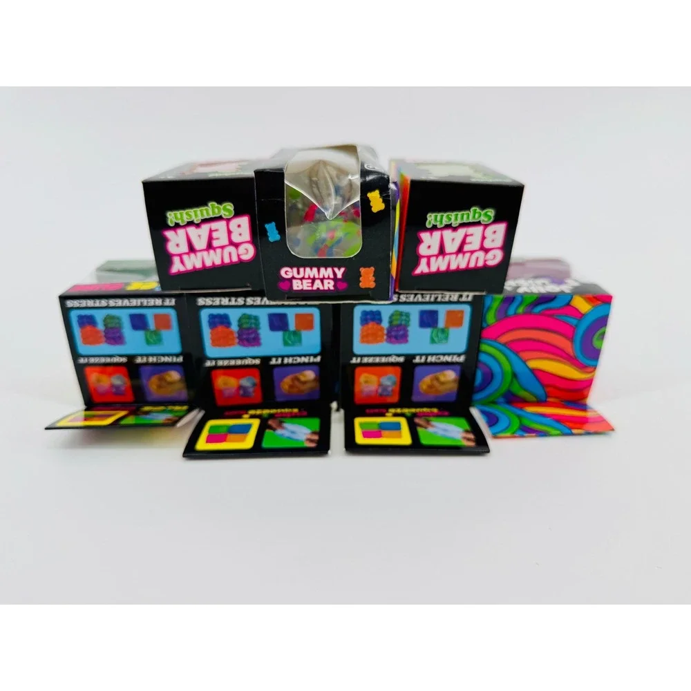 Toys | 7pc Super Solid Squish Sensory Toy Lot Gummy Bear Nice Cube ...